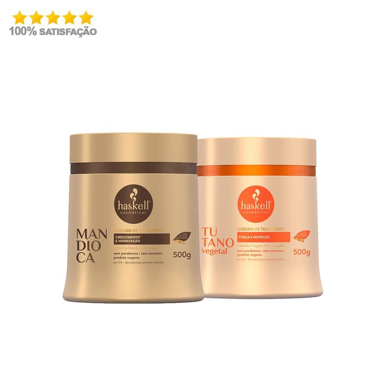 Haskell Máscara Mandioca + Máscara Tutano 500g - Máscara Capilar - Magazine Luiza
