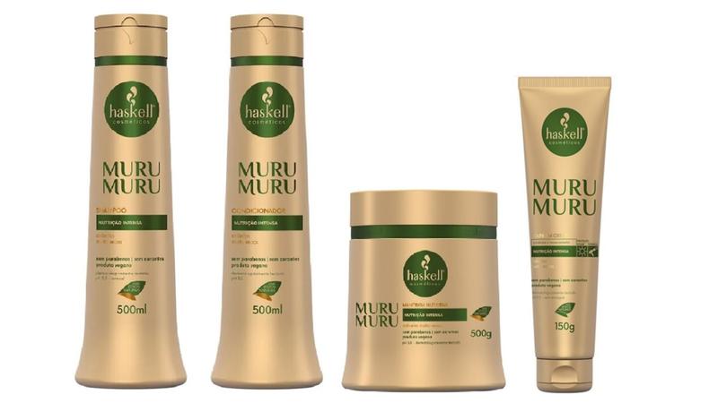 Haskell murumuru shampoo + condicionador 500ml + mascara 500gr + polpa em creme 150g - Kit ...