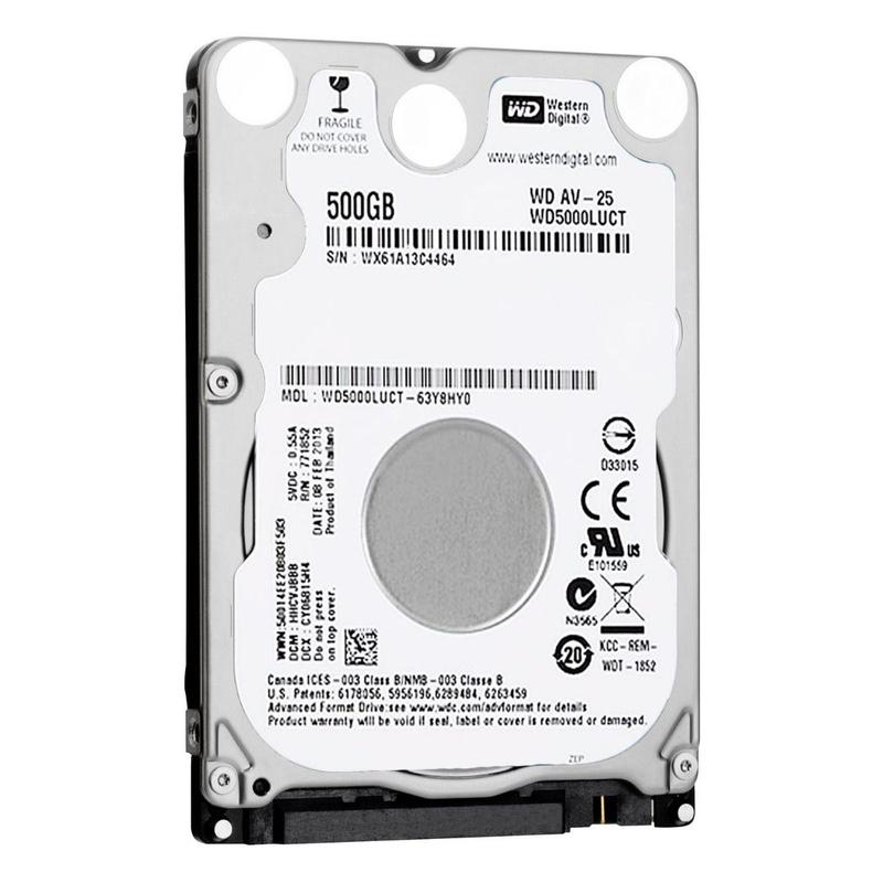 HD 500GB Notebook Western Digital 2,5" 7mm WD5000LUCT - HD Externo ...