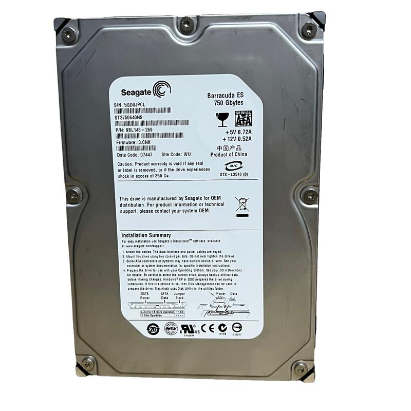 Hd Disco Rígido Interno Sata 750gb Seagate Barracuda Es P/de - HD ...