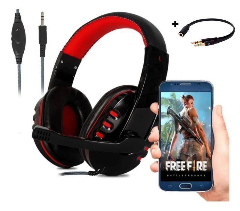 Headphone Gamer Compatível com Pc Ps4 Xbox Celular Free Fire Pugb Fone ...