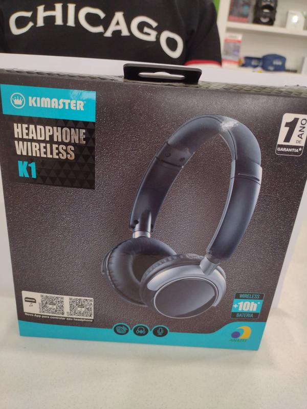 Headphone wireless 12 horas de bateria - Kimaster - Headphone com Fio ...
