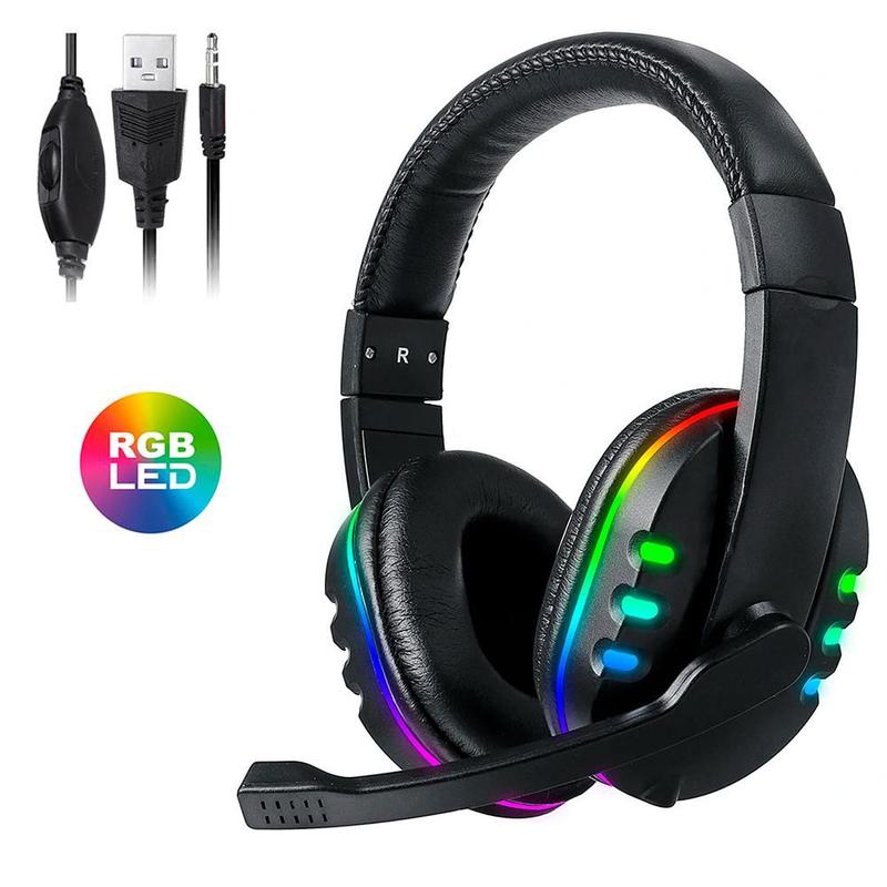 Headset Com Fio Led Gamer Microfone Notebook Computador - LEHMOX ...