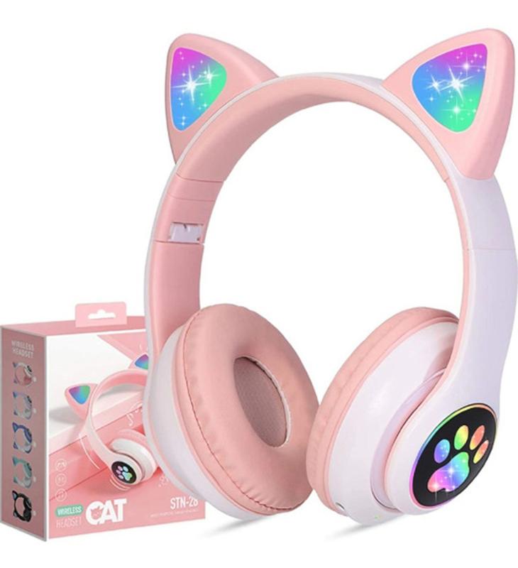 Headset Fone De Ouvido Bluetooth Led Orelha Gato - Cat - Headset ...