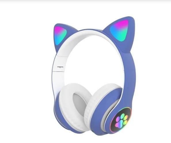 Headset Fone De Ouvido Bluetooth Led Orelha Gato - HEADSET CAT ...
