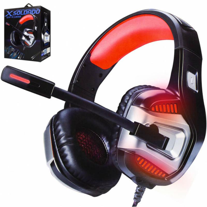 Headset Gamer 7.1 Surround para Ps4 Pc e Smartphone Vermelho Exbom - Gh-x1800 - Fone de Ouvido ...