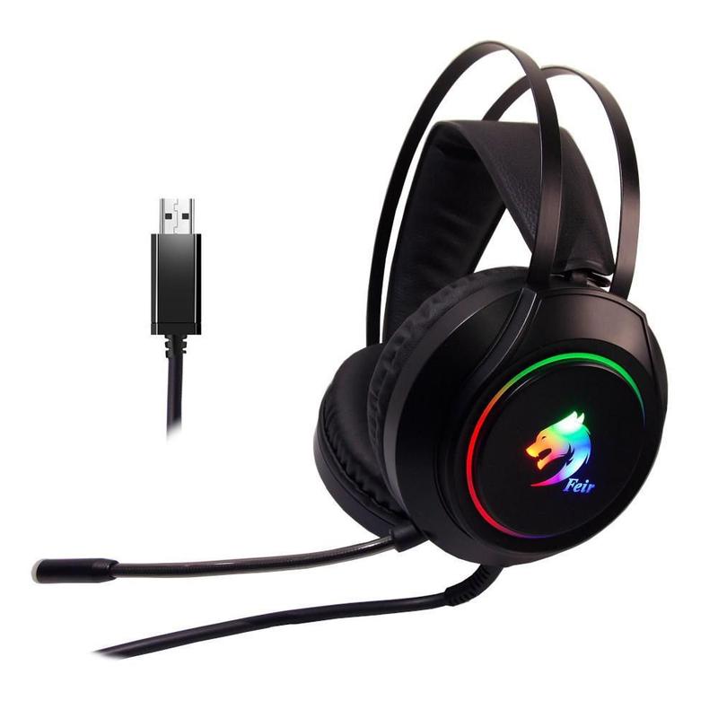 Headset Gamer Usb 7.1 Led Rgb, Play 4, Pc Notebook -Fr-V1 - Feir ...