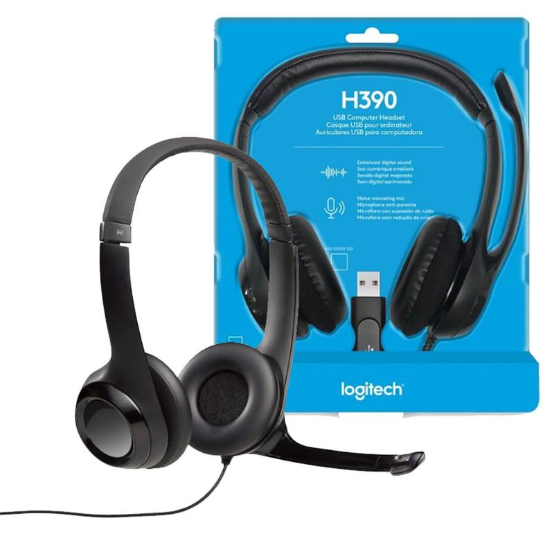 Headset Logitech H390 USB - Preto - Headset com Fio - Magazine Luiza