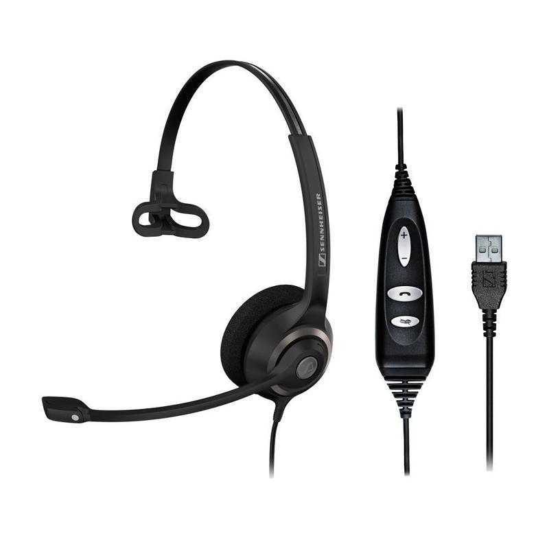 Headset profissional monoaural com microfone e conexão via USB ...