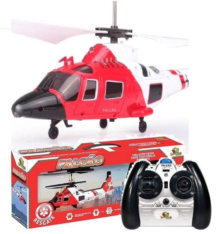 Helicóptero Controle Remoto 3Canais Recarregável USB Falcão - ART BRINK ...