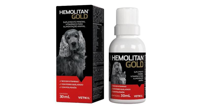 Hemolitan Gold - 30 ml - Vetnil - Vitaminas e Suplementos para Pet ...