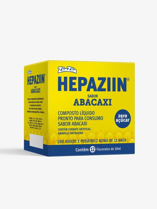 Hepazin Abacaxi 12uni de 10ml cada - Ziinziin - Colágeno - Magazine Luiza