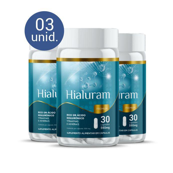 Hialuram (3 Pote) Ácido Hialurônico em cápsulas - Cuidados com o Rosto ...