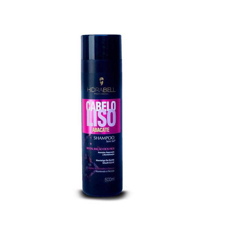 Hidrabell Cabelo Liso Abacate - Shampoo Sem Sal 500ml - Shampoo ...