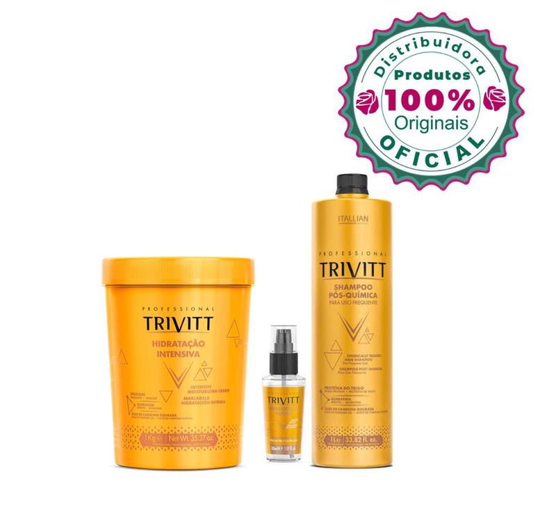 Hidratação Trivitt 1kg+Shampoo 1L Pós Química & Finalizador - Itallian ...