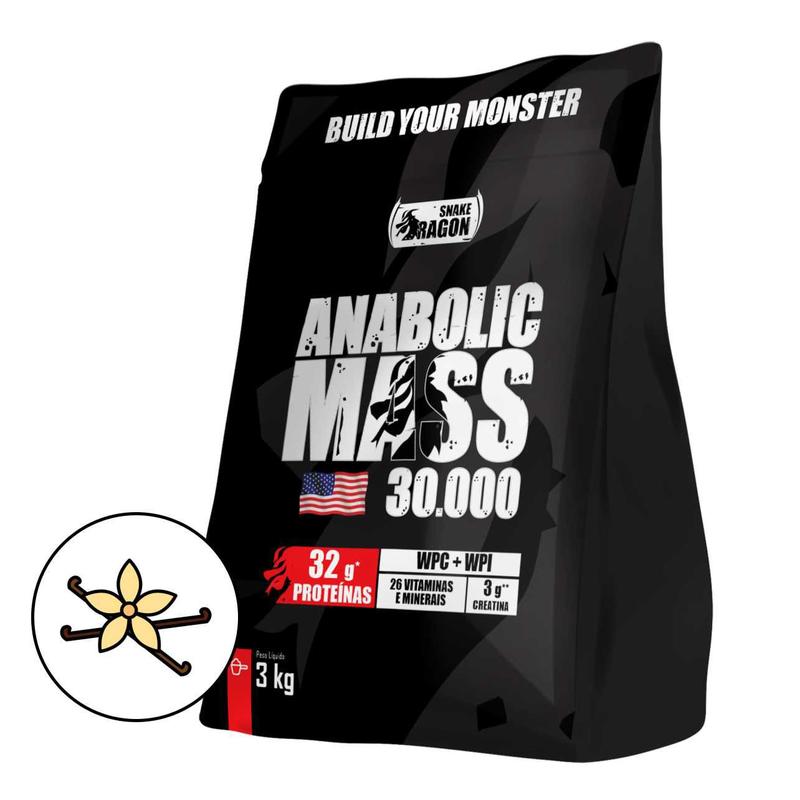 Hipercalórico - Anabolic Mass 30000, refil 3 kg, Snake Dragon ...