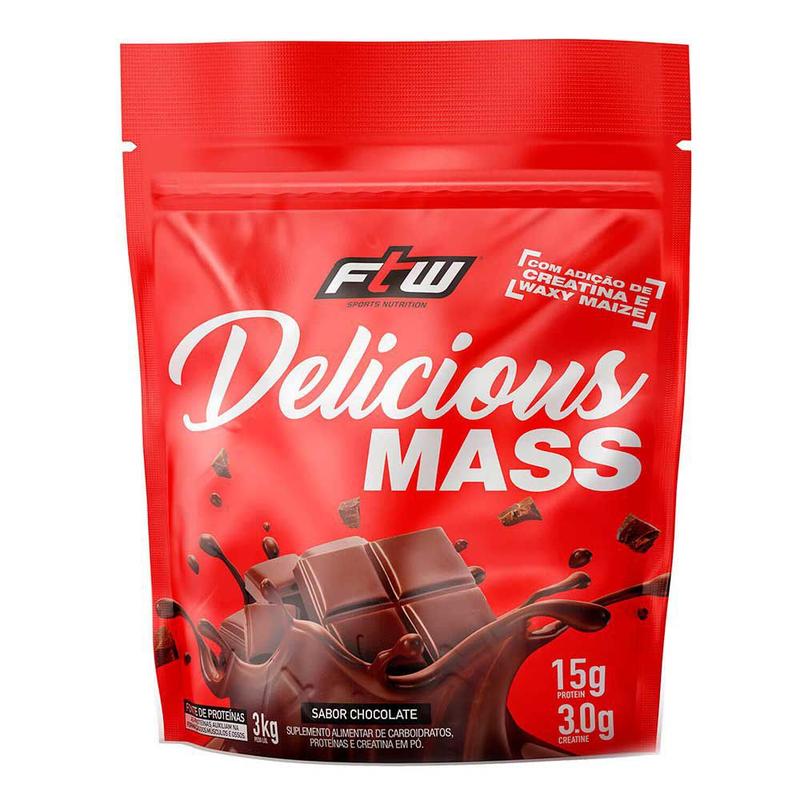 Hipercalórico com creatina delicious mass 3kg ftw - Hipercalórico ...