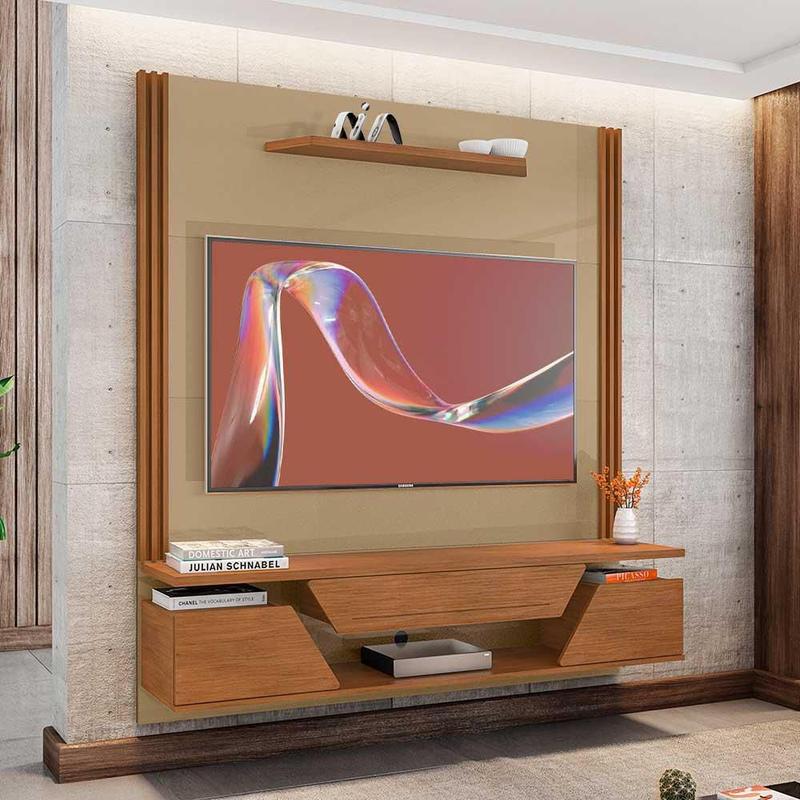 Home Para Sala Para TV De Até 60 Polegadas 160cm Champagne Cedro Valley ...