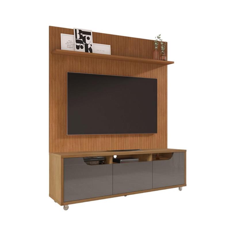 Home Para Tv até 60 Polegadas Houston Cedro Cinza Pérola - Casa D ...