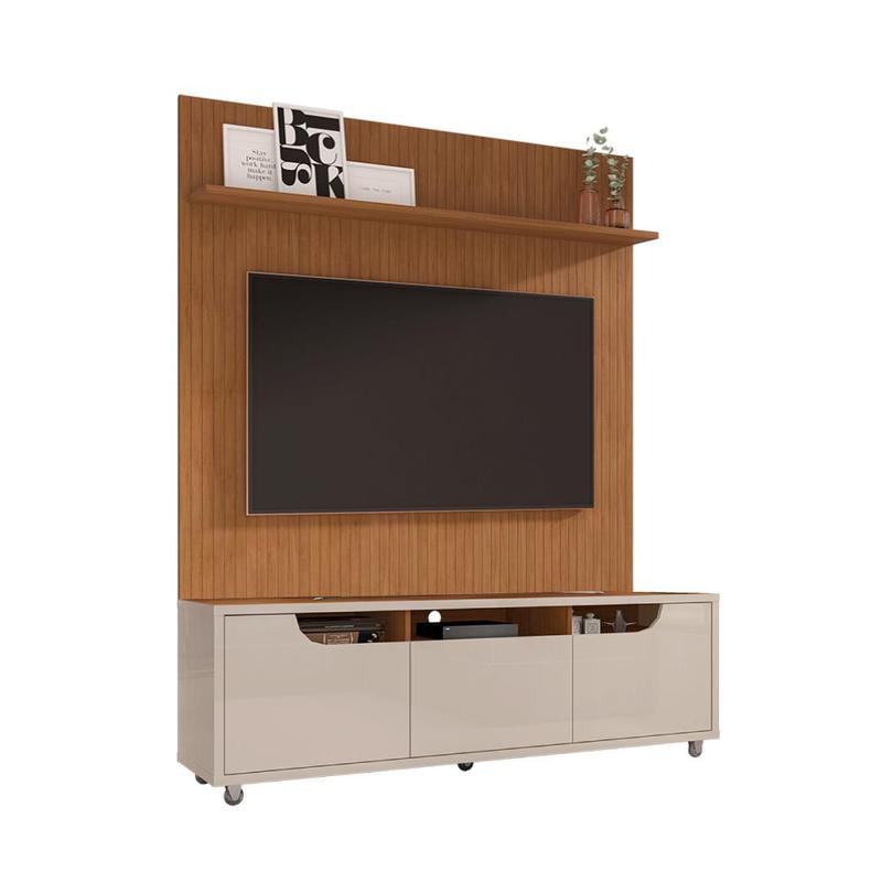 Home Para Tv até 60 Polegadas Houston Off White Cedro - Casa D - Home Theater - Magazine Luiza