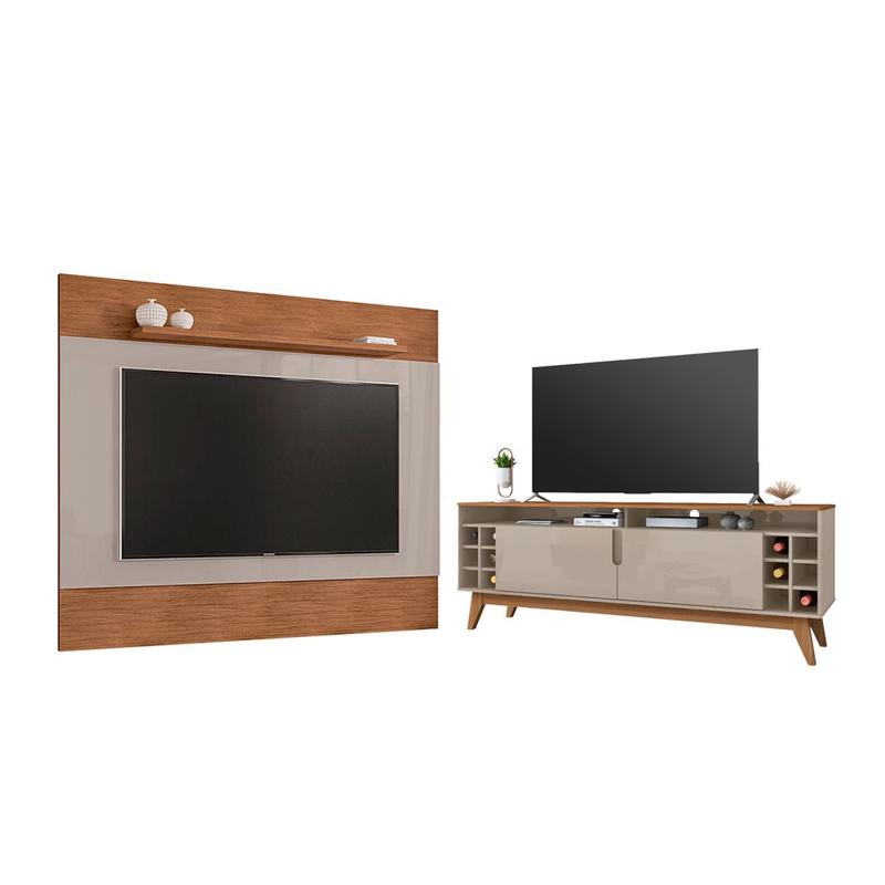 Home Para Tv até 60 Polegadas Lyon Off White Cedro - Casa D - Home Theater - Magazine Luiza