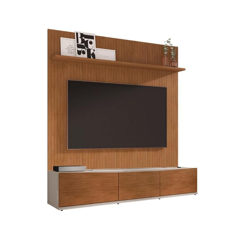 Home Para Tv até 60 Polegadas Wales Cedro Off White - Casa D - Home ...