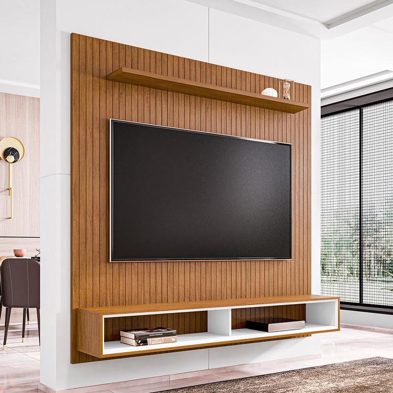 Home Para TV Ripado até 60 Polegadas Denver 160 Cedro Branco - Casa D ...