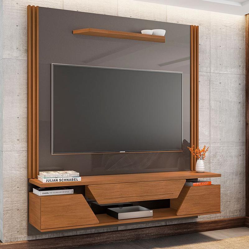 Home Suspenso para TV 60 Polegadas Bremen 1.8 Cinza Pérola Cedro - Casa ...