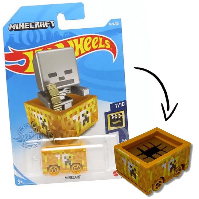 HOT WHEELS Minecraft Carrinho Minecart MATTEL GRX95 - Carrinho de ...