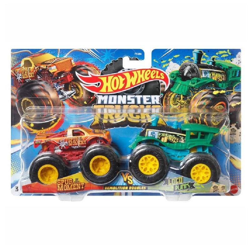 Hot Wheels Monster Trucks Pack de 2 Spur Moment e Loco Punk - Mattel ...