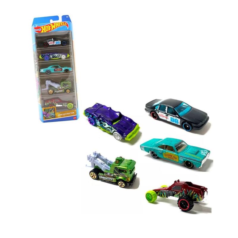 Hot Wheels Pack com 05 carrinhos Die-cast Demo Destruction - Mattel ...
