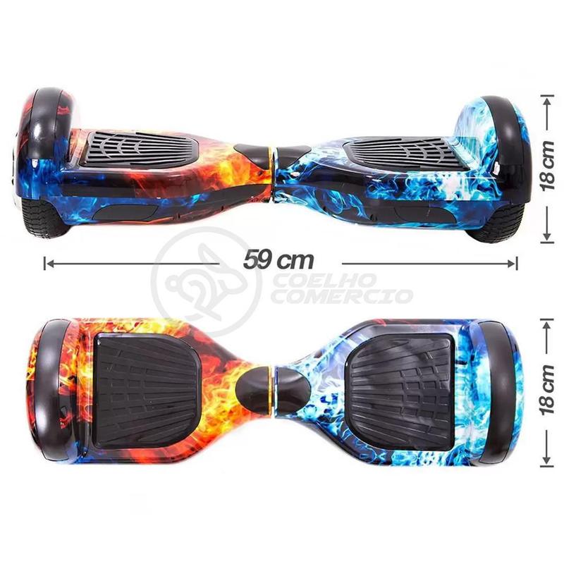 Hoverboard Overboard Fogo Gelo Skate Elétrico Ice Fire Nº7 - Smart Tech ...