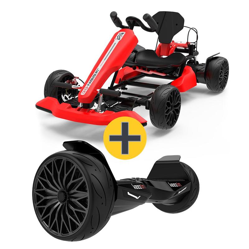 Hoverkart Keezon Vermelho + Hoverboard Keezon 8.5" Preto - Hoverkart - Magazine Luiza
