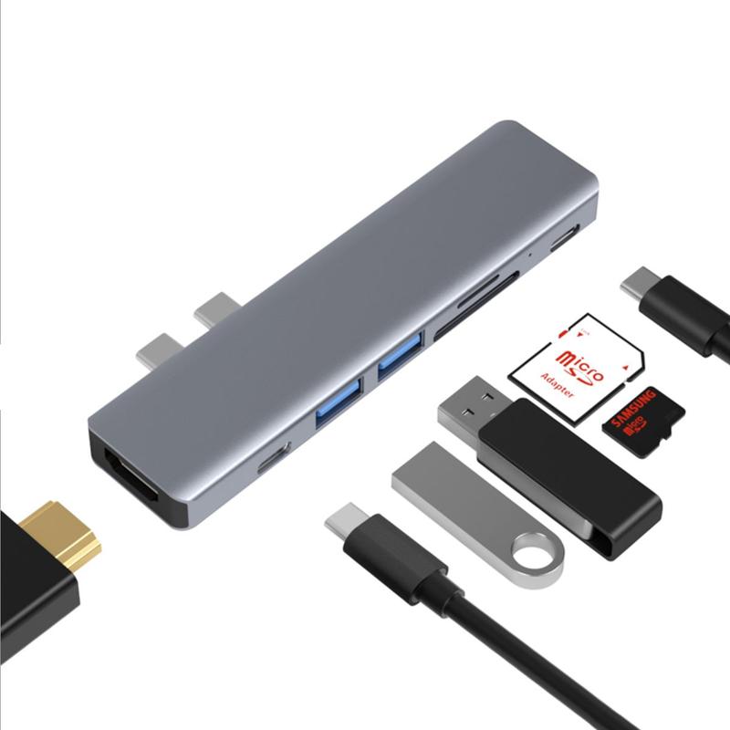 Hub Adaptador Dock Usb Tipo C 3.0 HDMI 4K Compatível com MacBook Air e ...