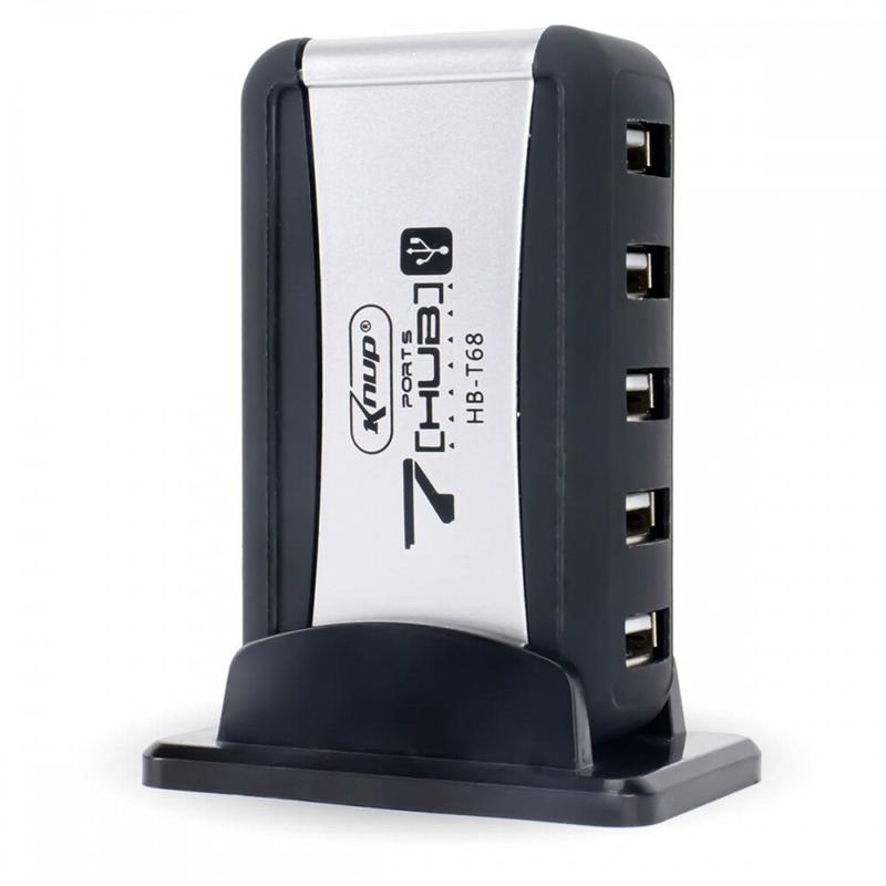 Hub Usb 2.0 com 7 Portas 480mbps Formato Torre Com Fonte Knup - HB-T68 ...