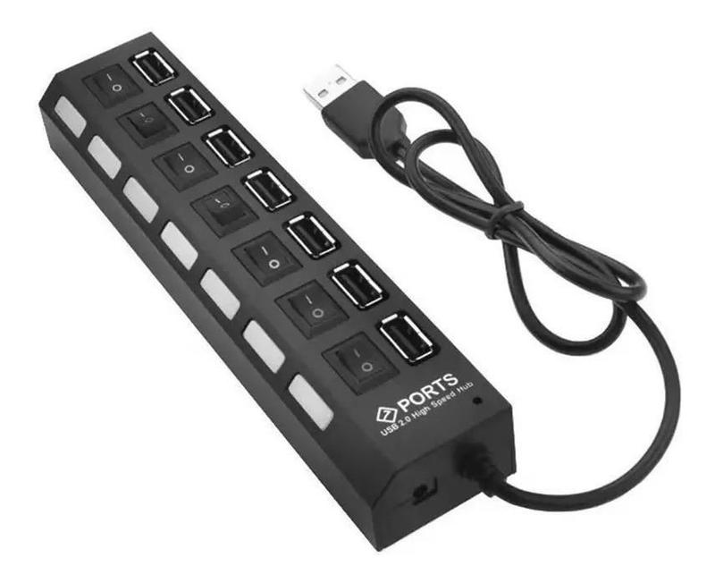 Hub Usb 7 Portas Chave Seletora 2.0 Pendrive Teclado Mouse - Arvores ...