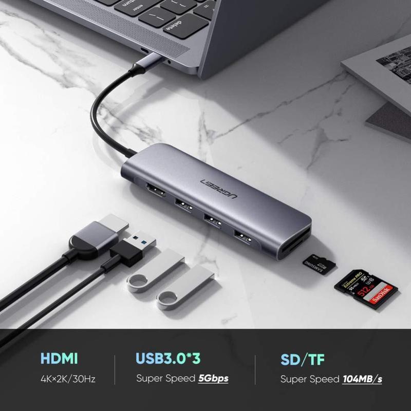 HyperDrive Super HUB Para Macbook TIpe-C 6 em 1 3x USB 3.0 1x HDMI 4k 1 ...