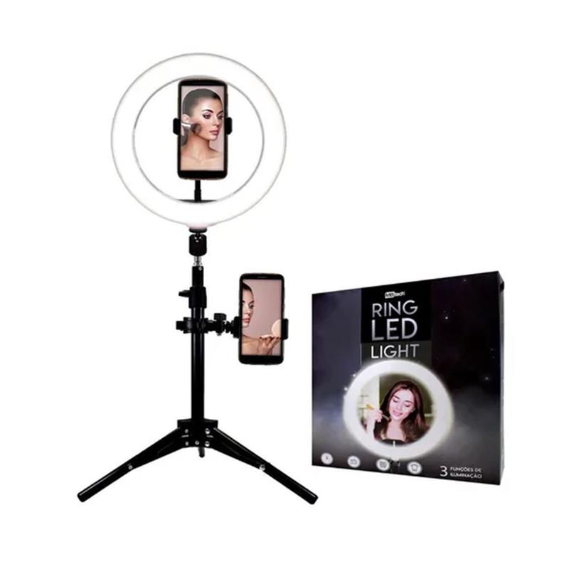 Iluminador Ring Led 25,5cm Com Controle E Tripé MBTech - royal - Luz de ...