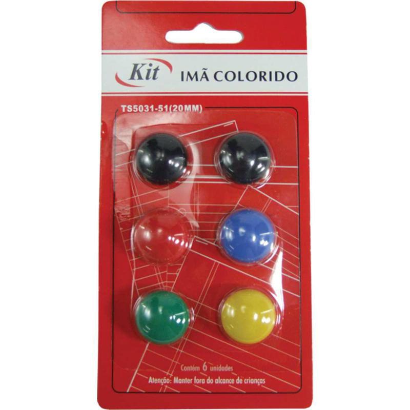 Ima Colorido 20MM CT com 06 - GNA - Imã de Geladeira - Magazine Luiza