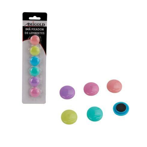 Imã de Plástico 24 Peças 2cm Redondo Soft Color - amigold - Cinzeiro ...