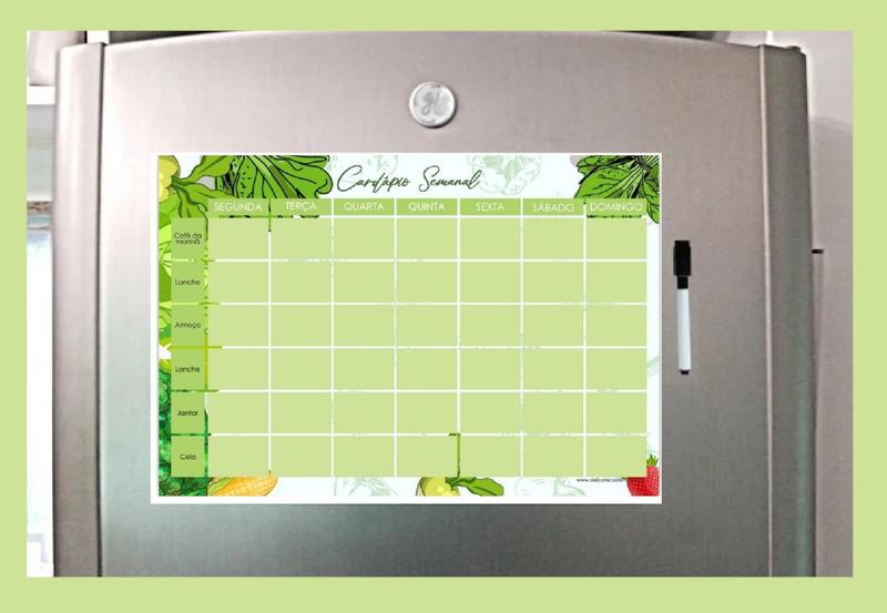 Imã Geladeira Planner Organização Rascunho Anotações com caneta ...