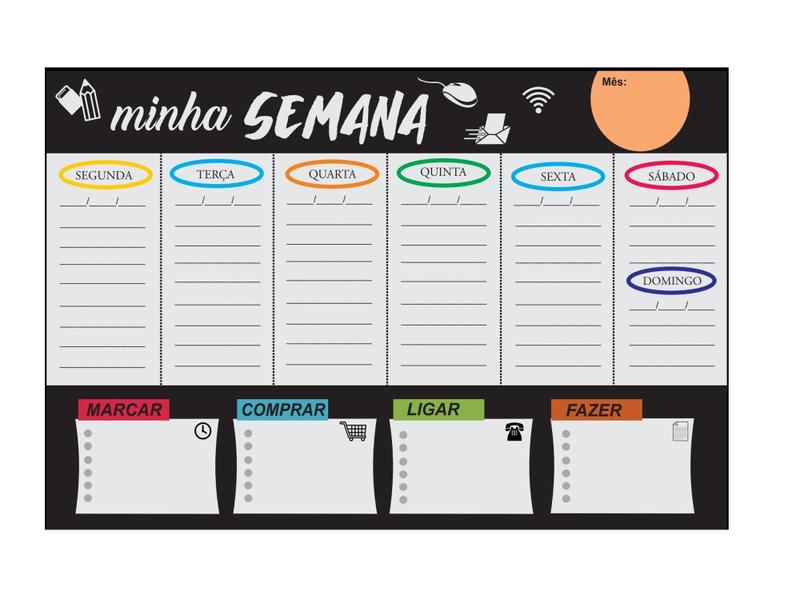 Imã Planner de Geladeira: Organize sua Rotina com Praticidade e Estilo ...