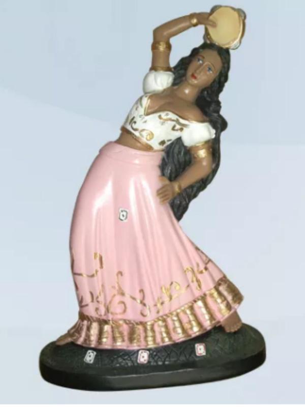 Imagem Cigana Dançarina 20 cm Escultura Gesso Umbanda - Guias Luz ...