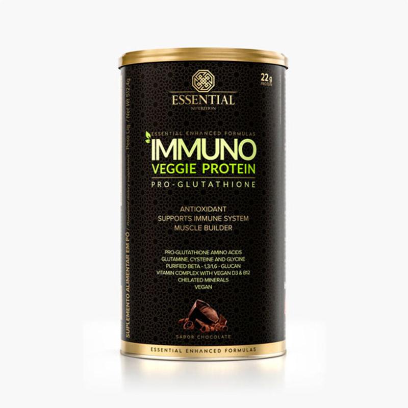 Immuno Veggie Protein Cacao 512g - ESSENTIAL NUTRITION - Massa Muscular ...