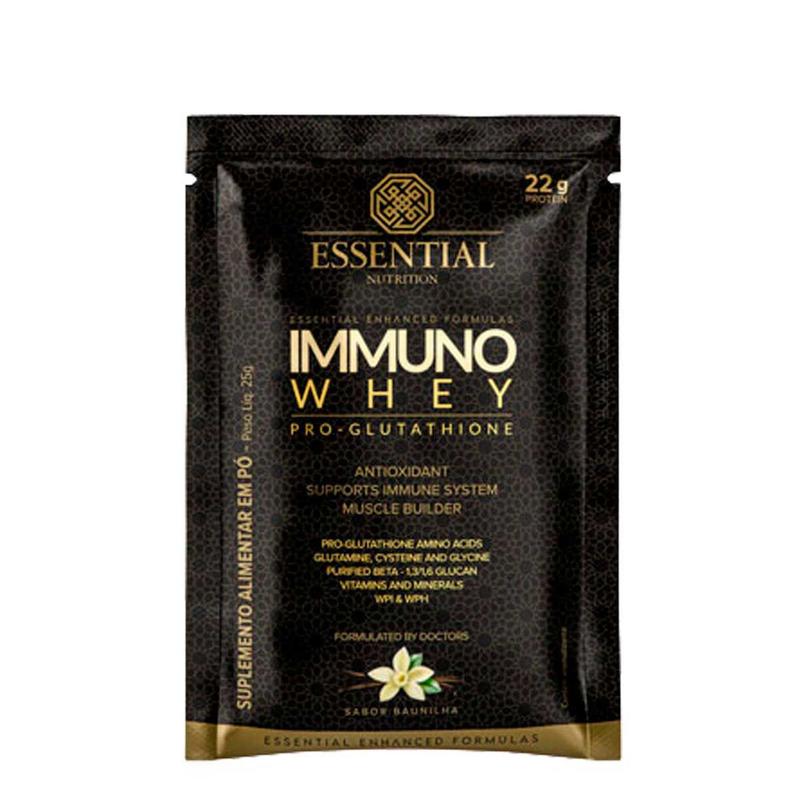 Immuno Whey Sachê 1 Dose - ESSENTIAL NUTRITION - Massa Muscular ...