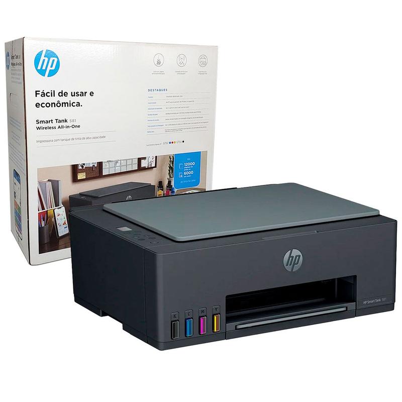 Impressora Multifuncional HP Smart Tank 581, Colorida, Wi-Fi, USB 2.0, Bivolt - 4A8D5A ...