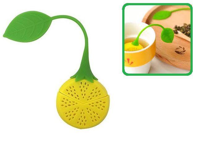 Infusor Coador de Chá de Silicone Modelo Frutas - Morango e Limão ...