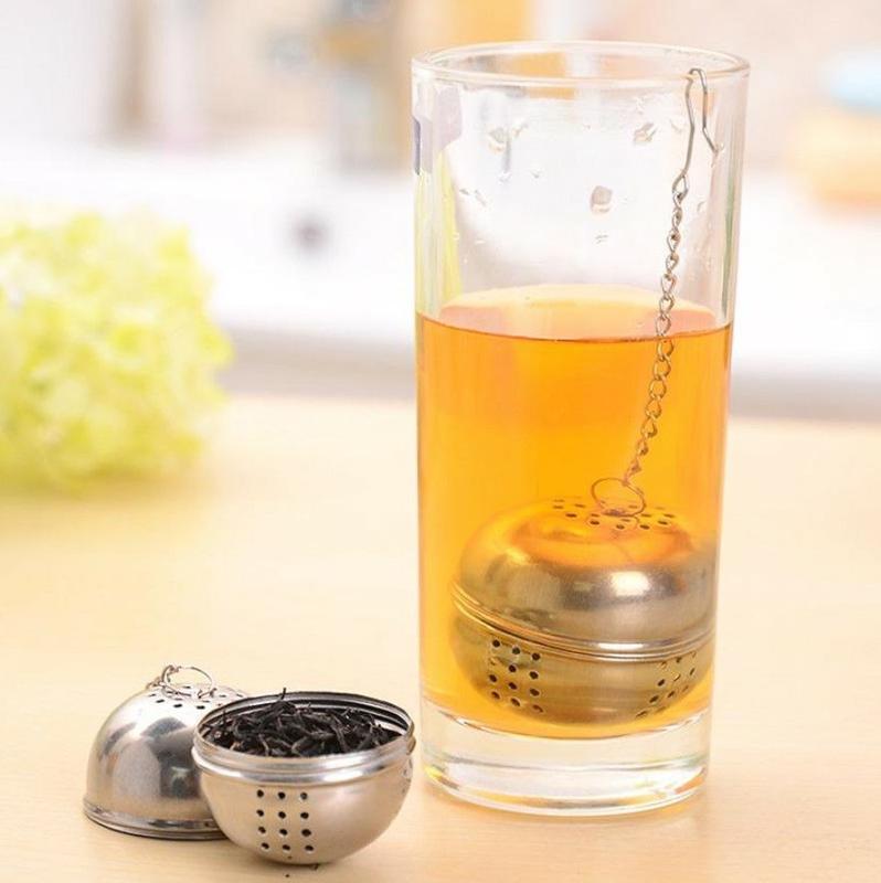 Infusor de chá e ervas peneira bola corrente aço inox - Shen - Infusor ...