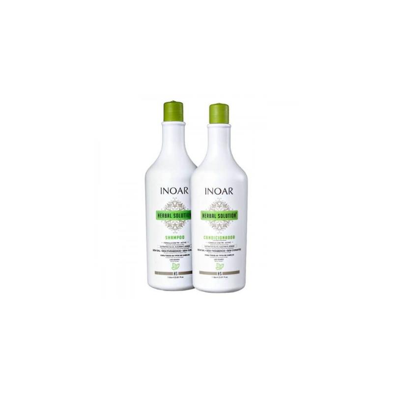 Inoar Kit Herbal Solution Shampoo + Condicionador 1 L - Kit Shampoo e ...