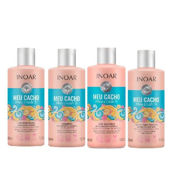 Inoar Meu Cacho, Meu Crush Pre Shampoo e Shampoo mais Condicionador e ...